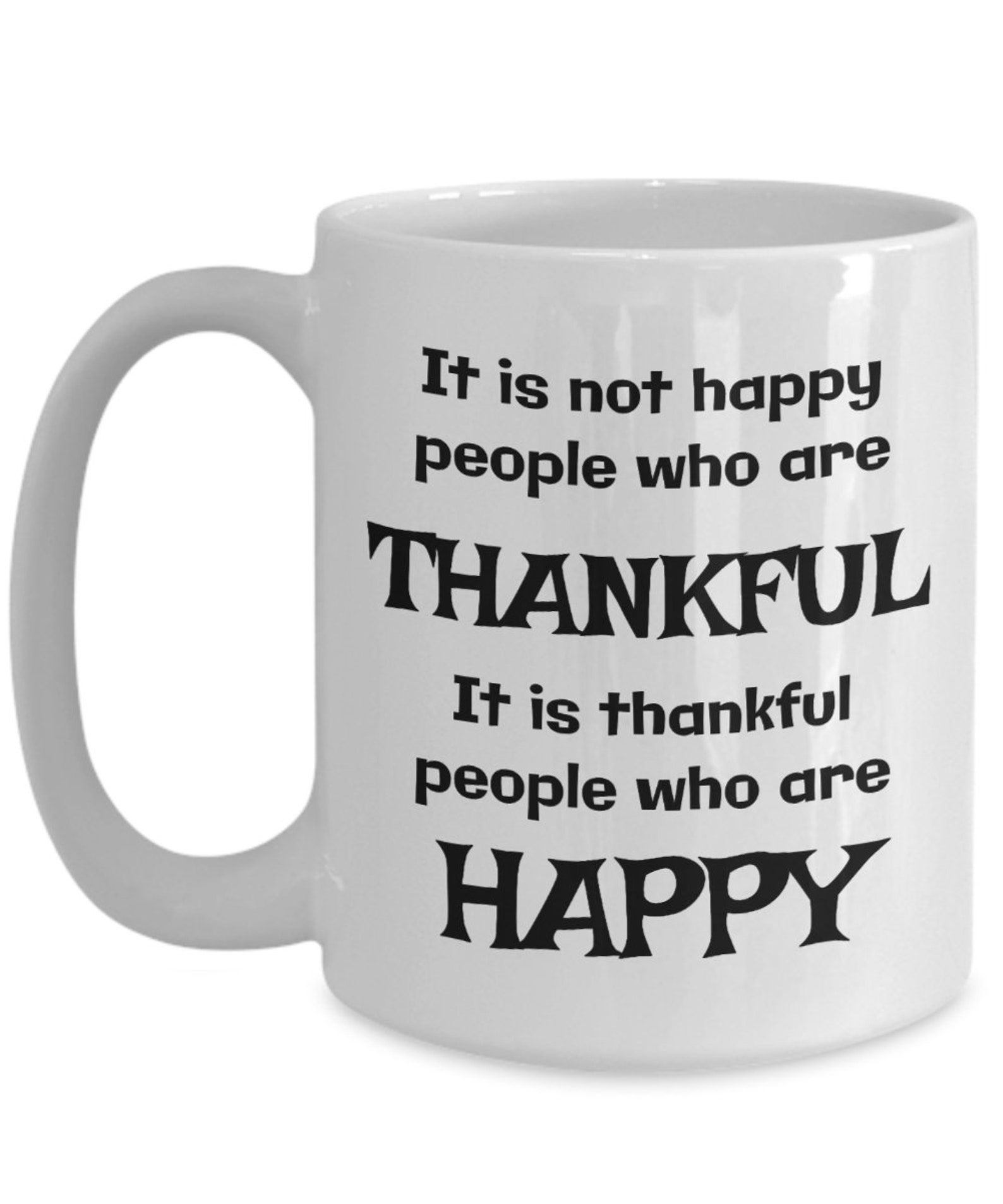 GRATITUDE MUG Coffee Mugs With Quotes Happy Thankful People - Etsy