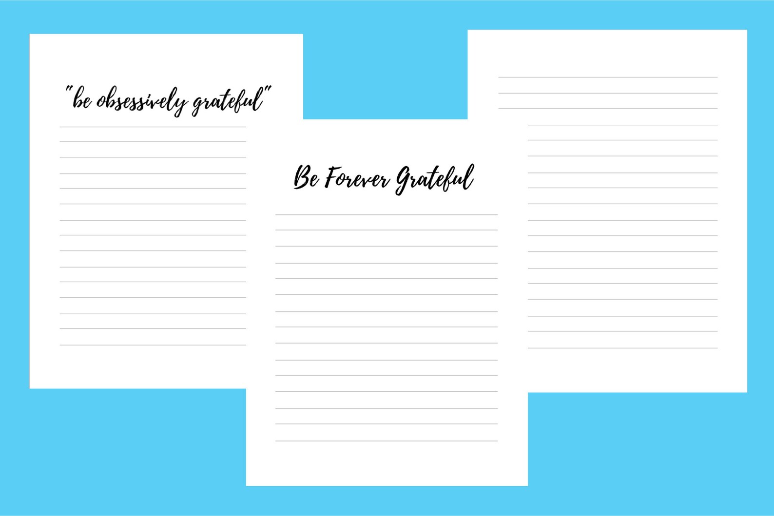 GRATITUDE JOURNAL Forever Grateful: Instant Printable - Etsy