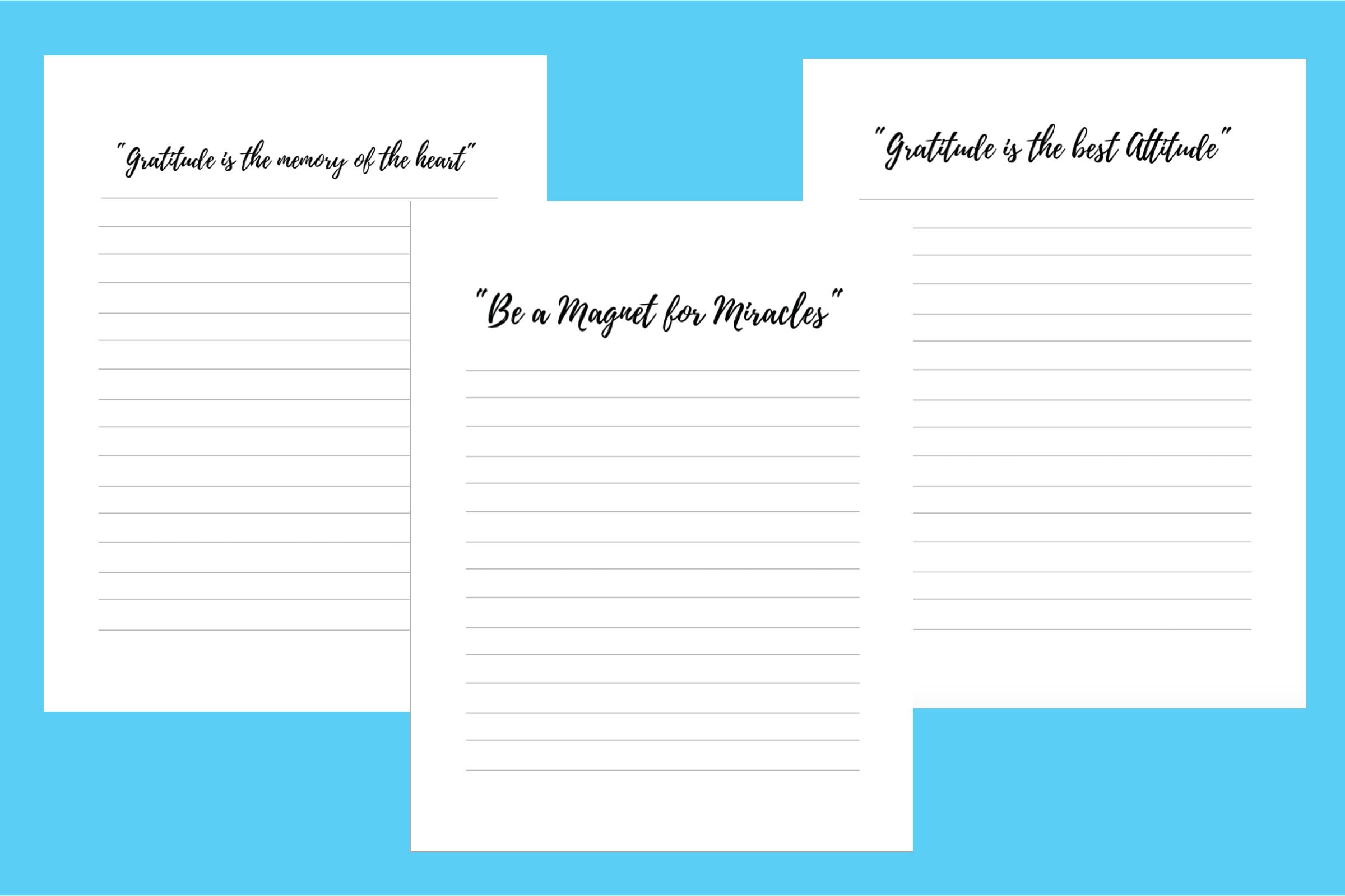 GRATITUDE JOURNAL Forever Grateful: Instant Printable Download, Letter ...