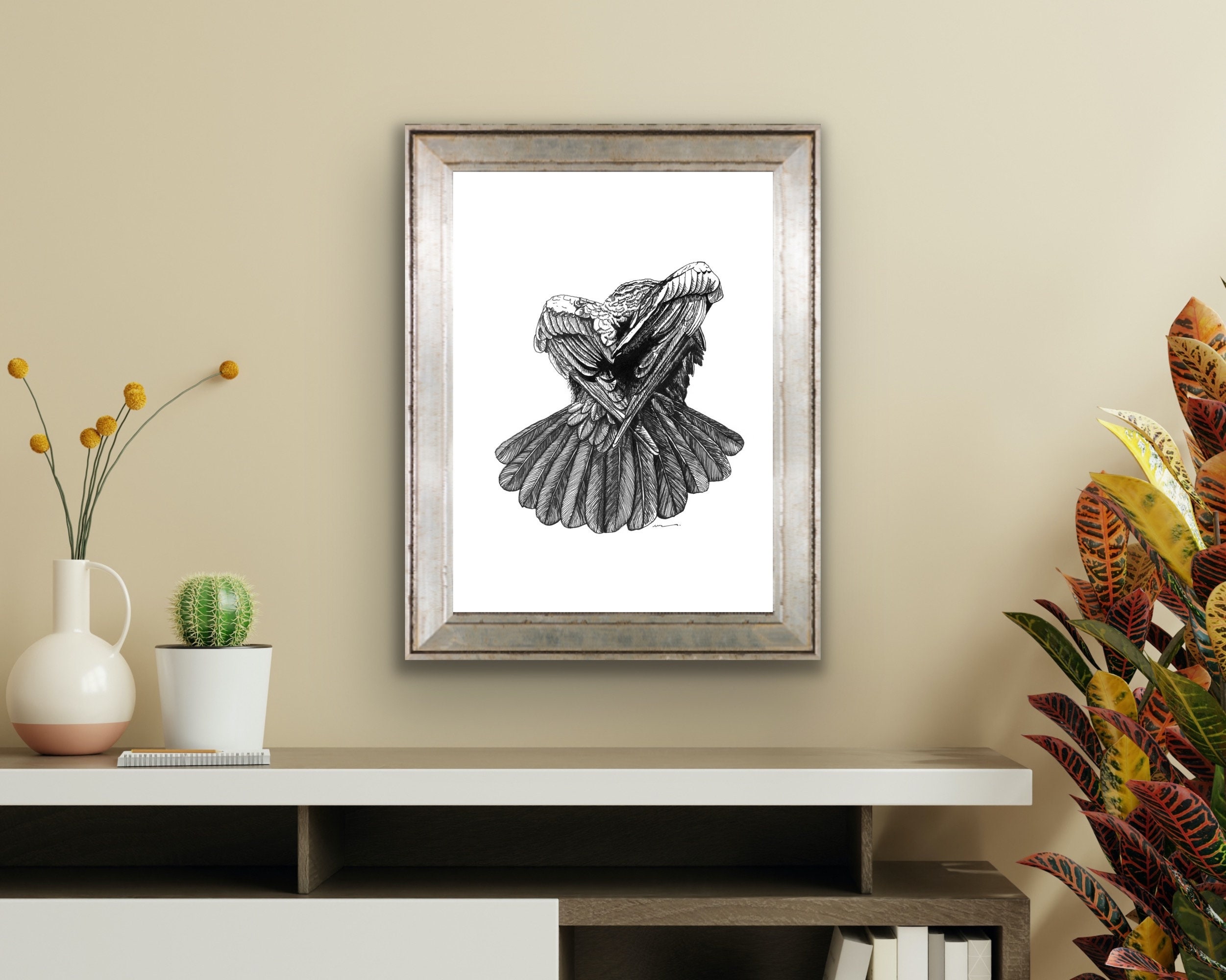 Pirouette PRINT Kunst Pen Inkt Tekening Raaf Natuur Vogels - Etsy Nederland