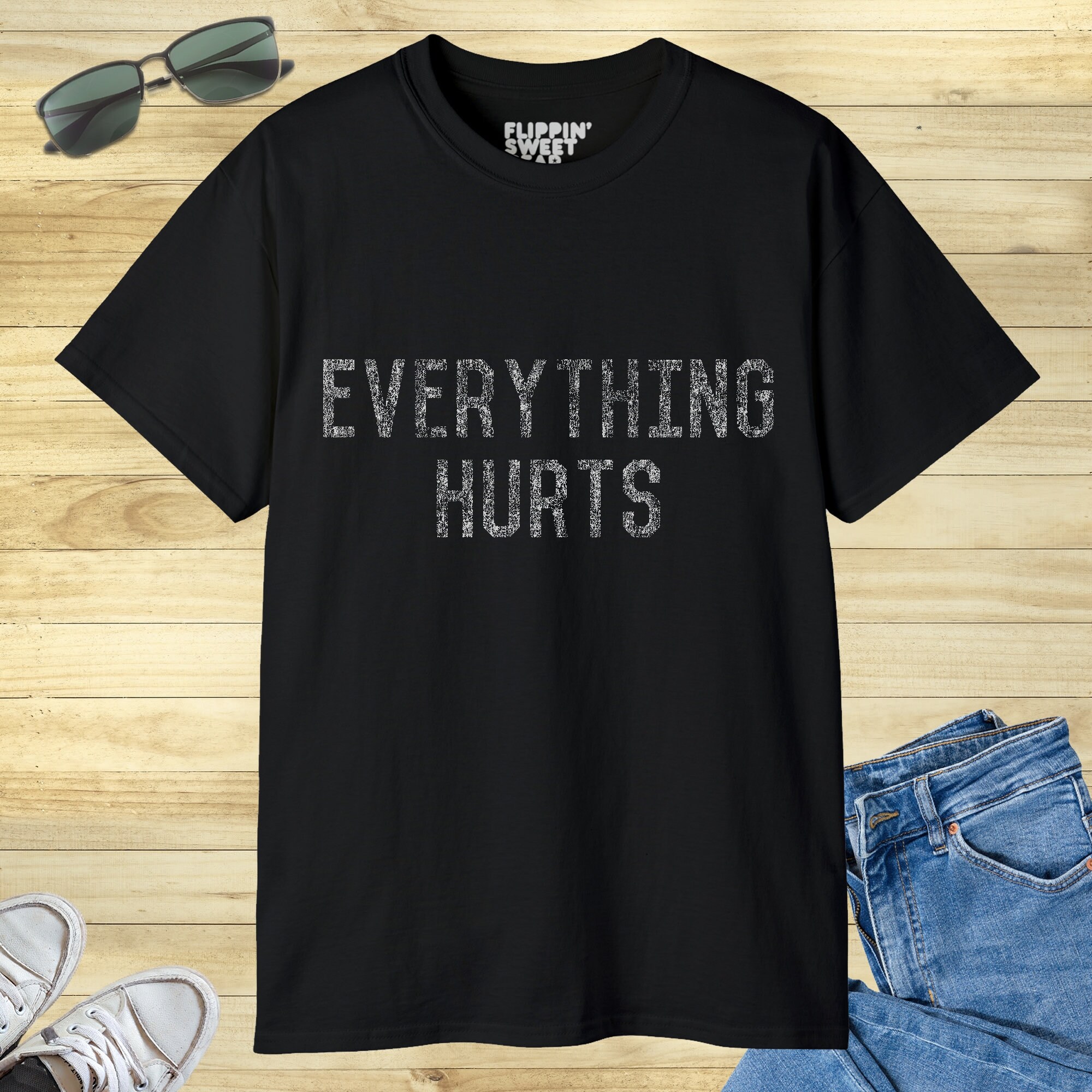 Everything Hurts Retro Workout Graphic Tee Shirt Sweatshirt - Etsy