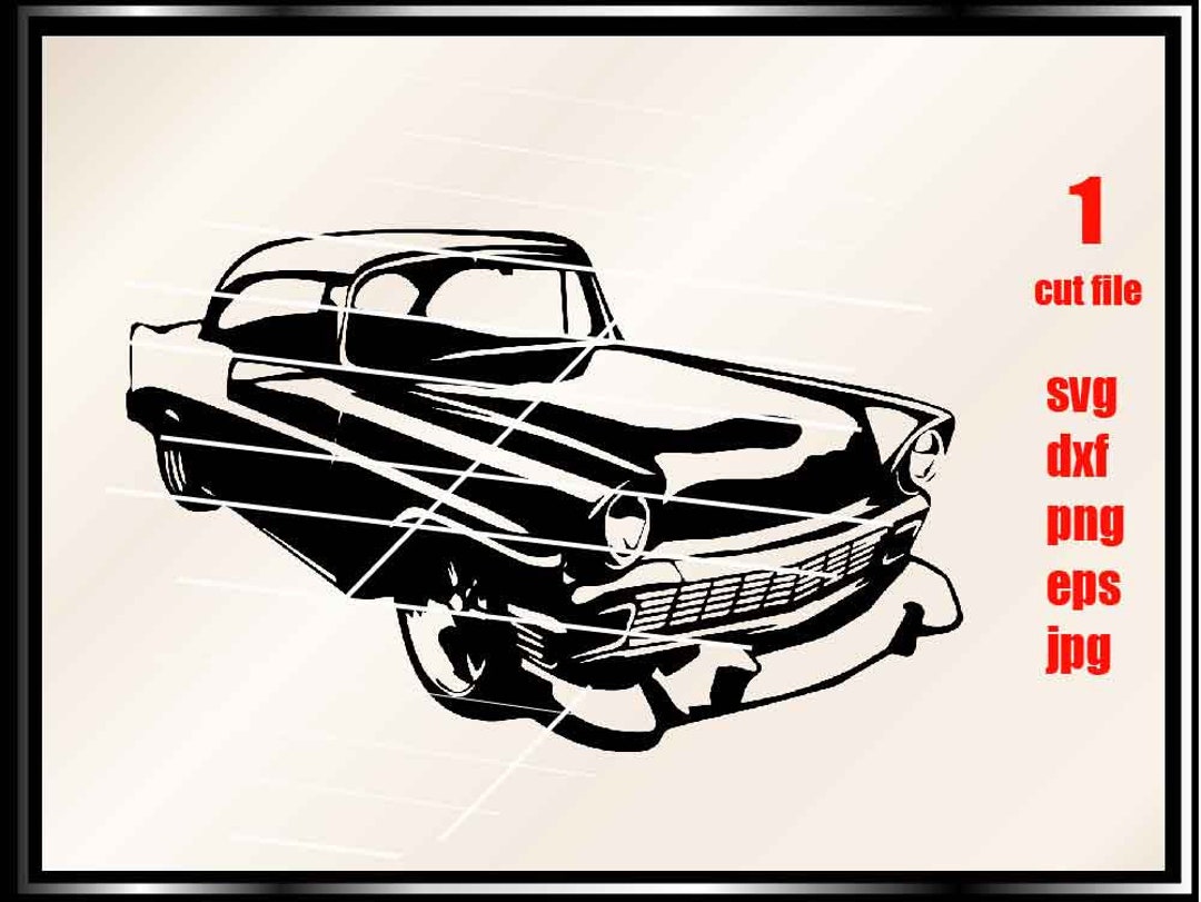 Vintage Car SVG, SVG DXF Png Layered Cut File Cricut Designs Silhouette ...
