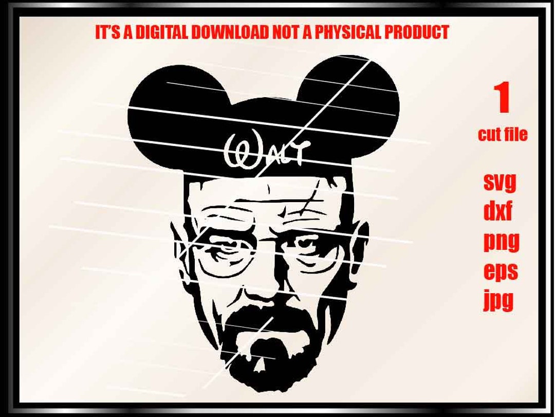 Walter Mouse SVG Mouse With Beard Cricut Silhouette Party - Etsy