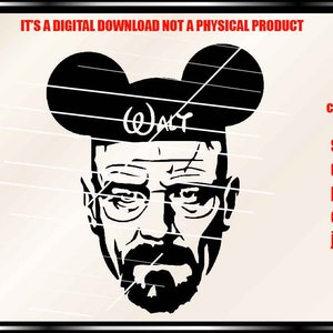 Walter Mouse SVG Mouse With Beard Cricut Silhouette Party - Etsy
