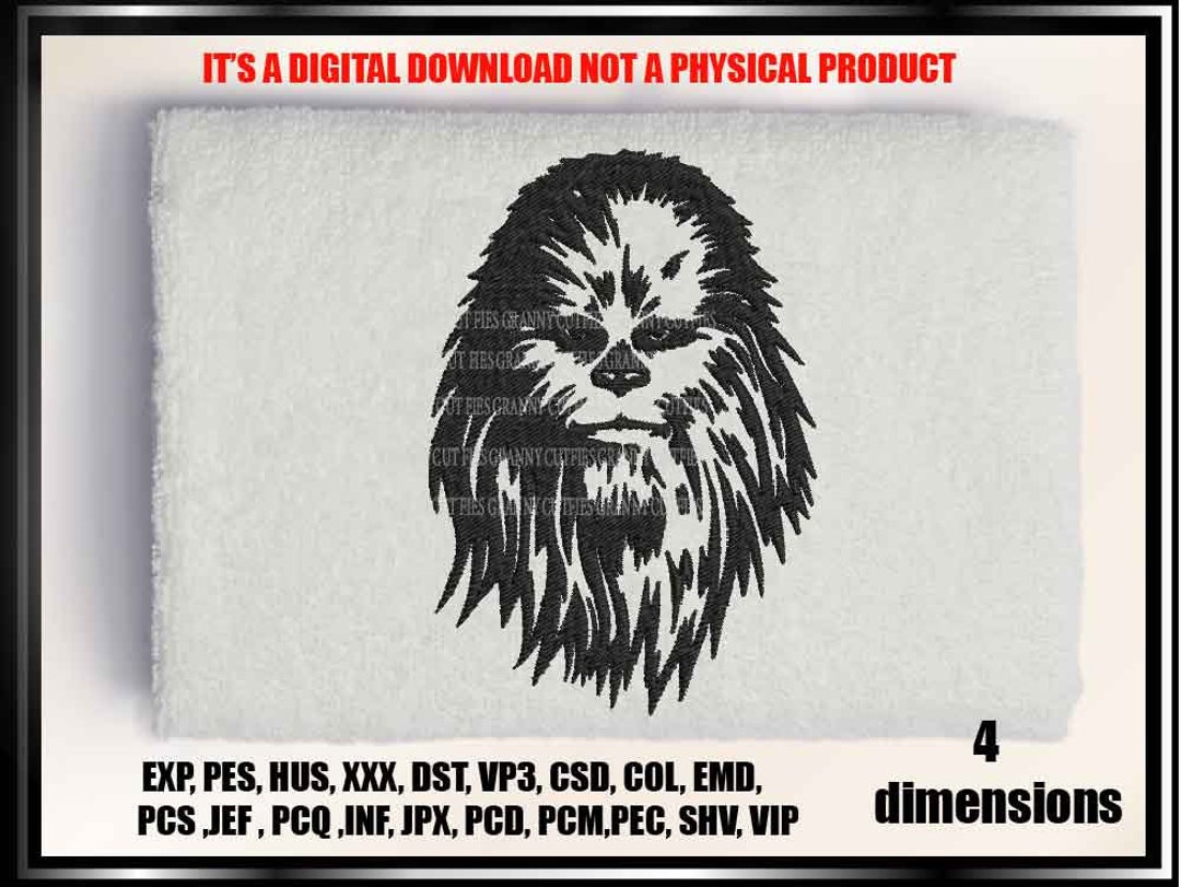 Machine Embroidery Files, Chewbacca Embroidery Files Design, Embroidery ...