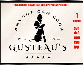 Gusteaus Anyone Can Cook SVG PNG JPG - Etsy