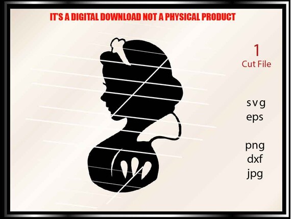 Snow White Silhouette Cut File Printable Cricut | Etsy