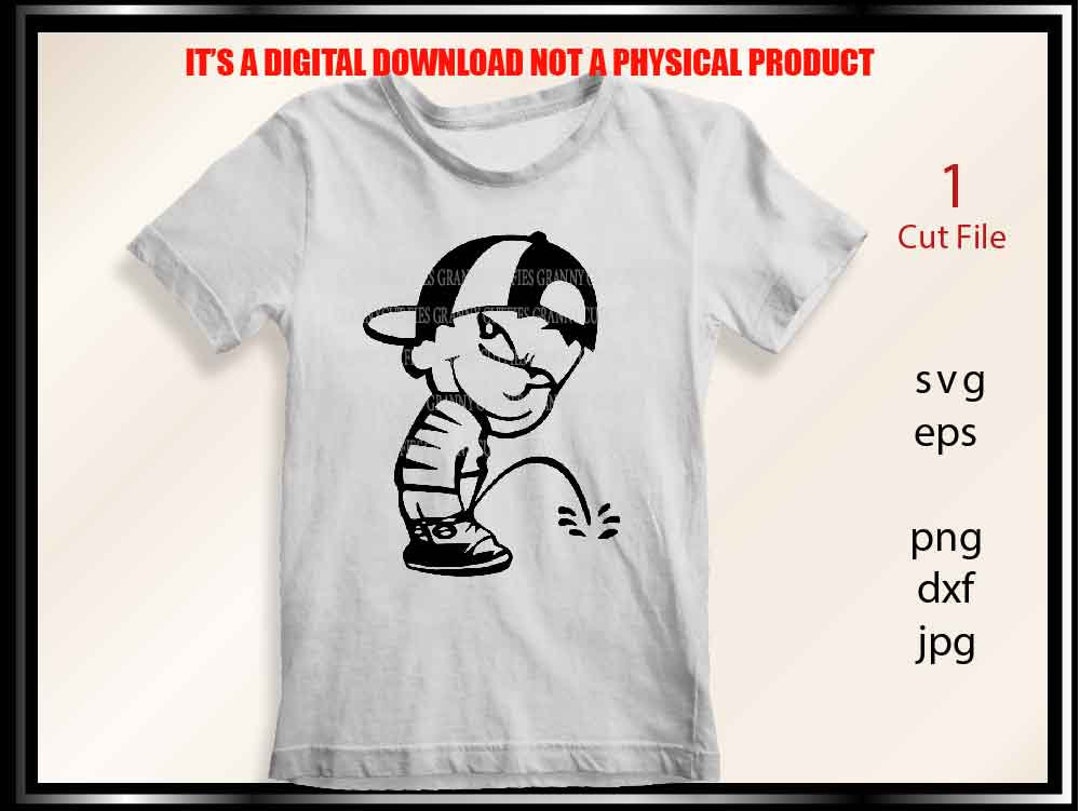Pee Boy With Hat SVG, SVG DXF Png Layered Cut File Cricut Designs ...