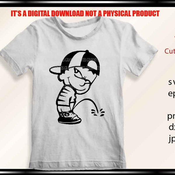 Peeing Boy Decal - Etsy Australia