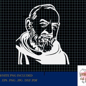 Padre Pio SVG, DXF, Png, Cortar Archivo, Cricut, Diseño, Silueta - Etsy ...