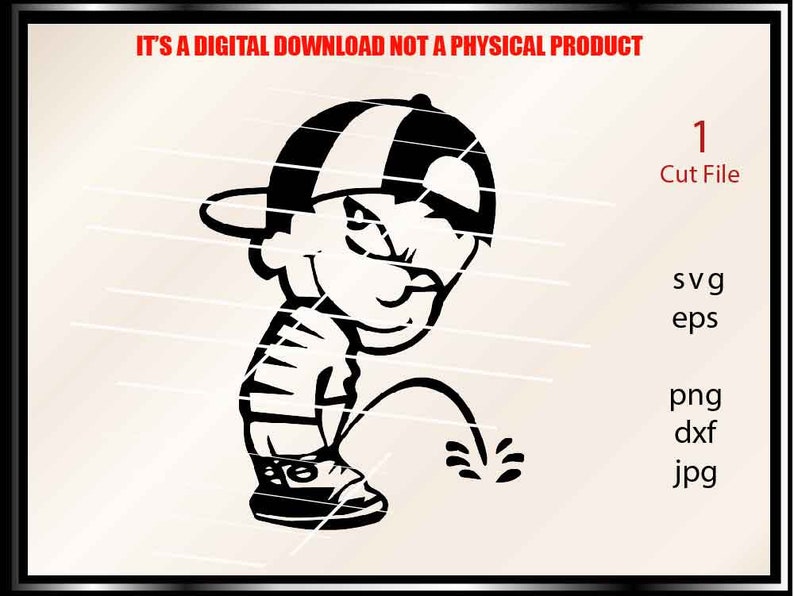 Pee Boy With Hat SVG SVG DXF Png Layered Cut File Cricut - Etsy