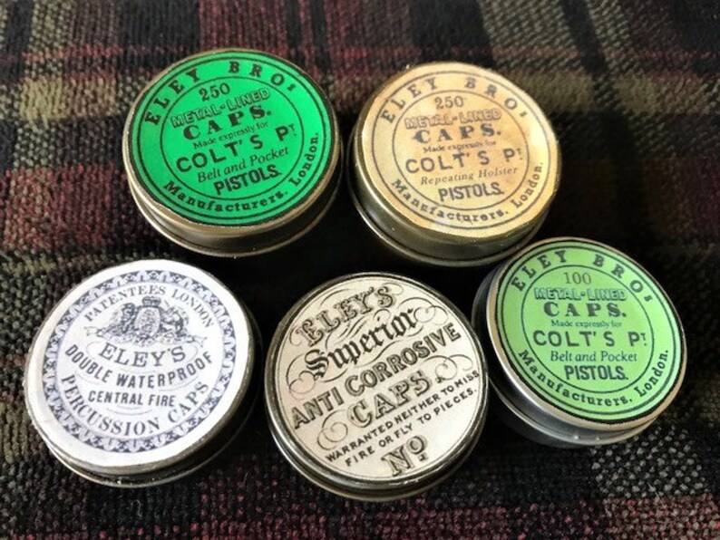 Colt Percussion Cap Tins Green Label/empty - Etsy