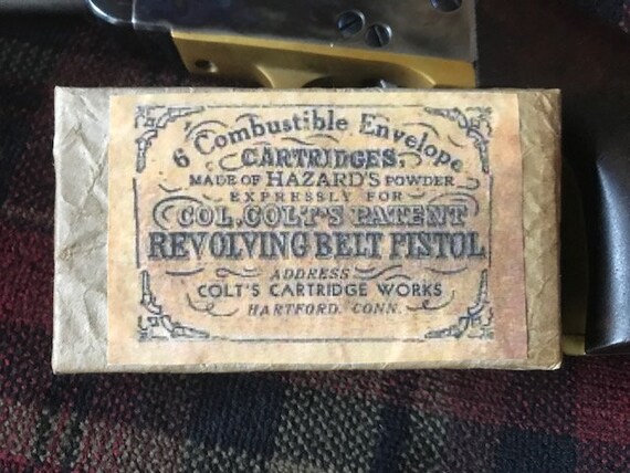 Colt Navy Caliber .36 Paper Cartridge Box | Etsy