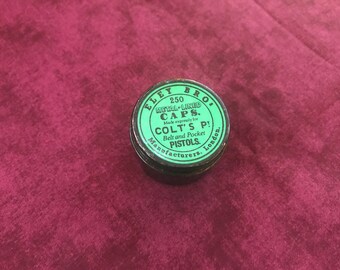 Colt Percussion Cap Tins Green Label/empty - Etsy