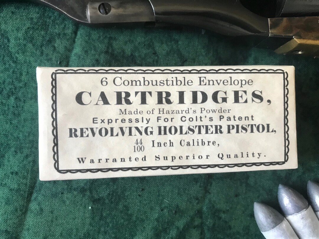 Hazard's Powder .44 Caliber Paper Cartridge Box for Holster Pistol - Etsy