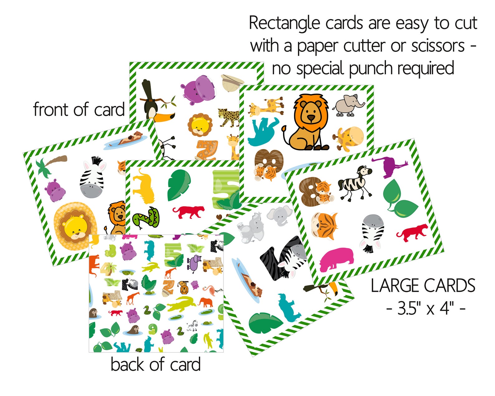 Jungle Animal Matching Game Printable