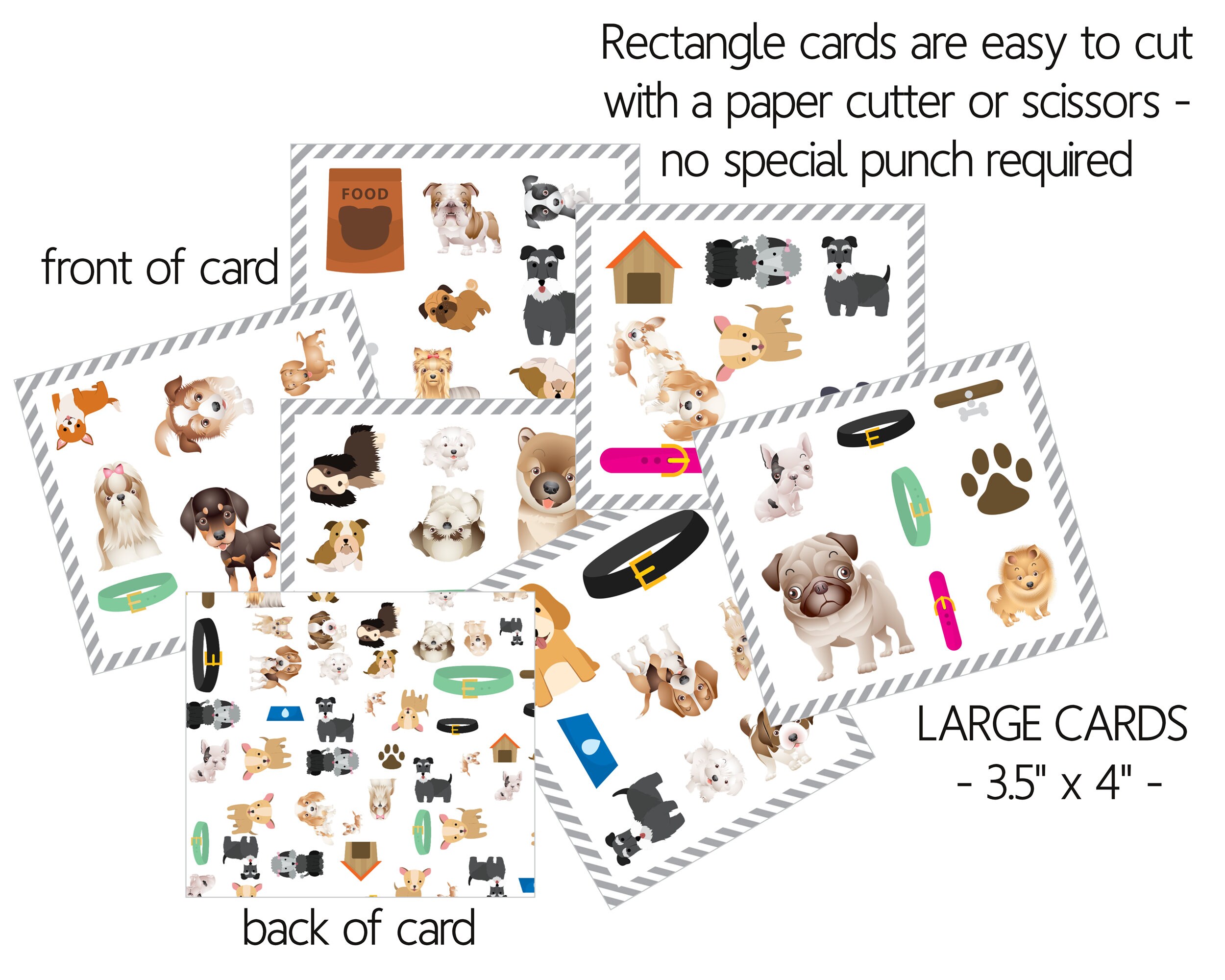 Dog Matching Game, Printable Dog Lover Gift, Instant Download Gift ...