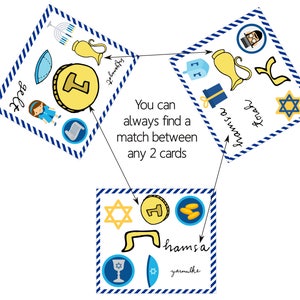 Happy Hanukkah Chanukah Matching Game Activity Printable Instant ...