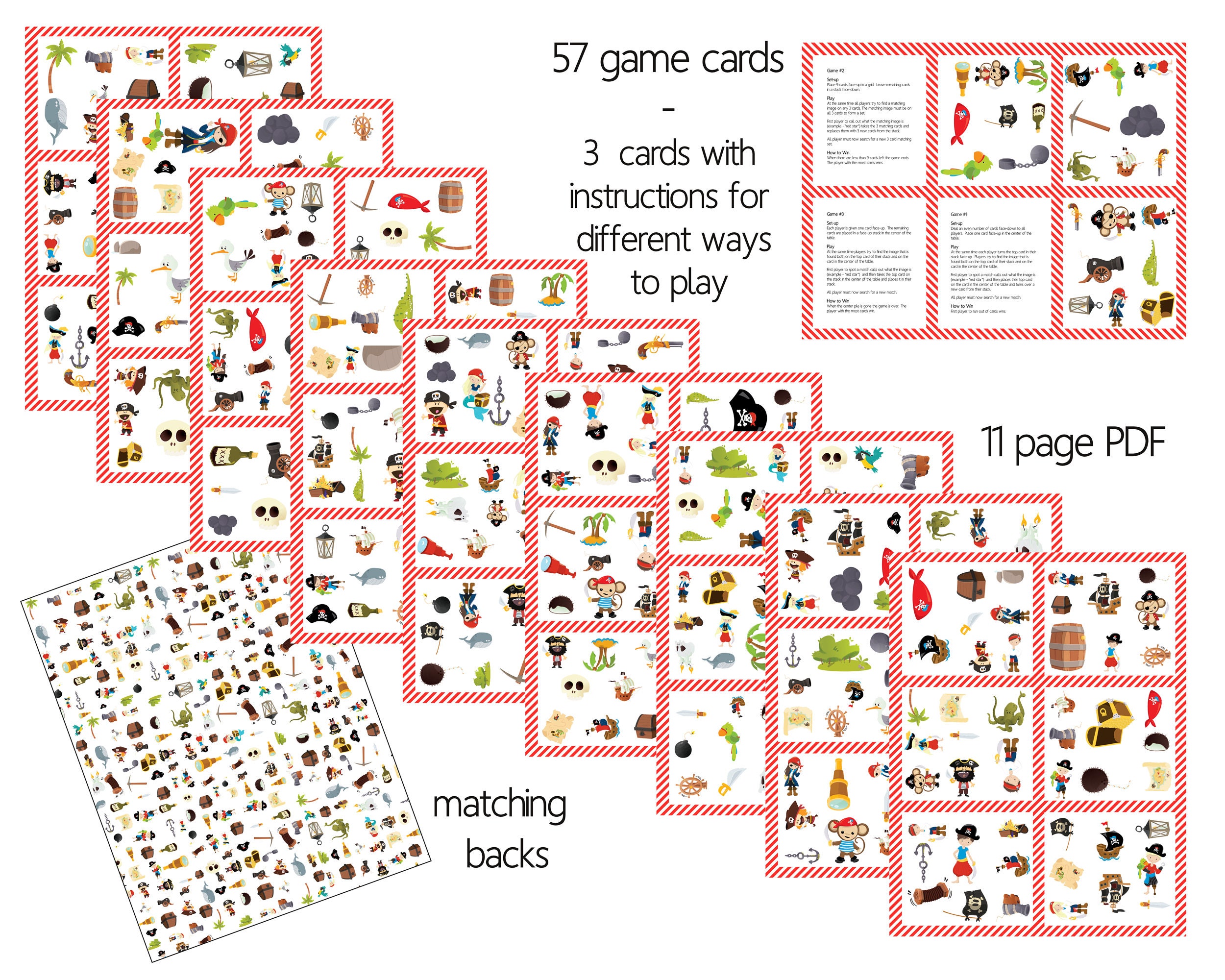 Pirate Matching Game Printable