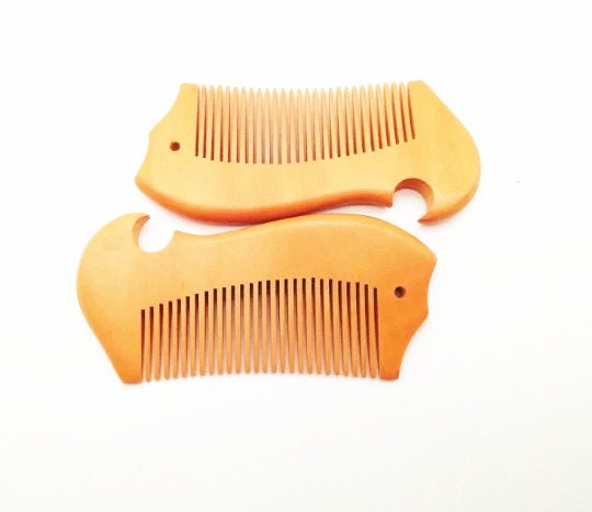 Customize Logo Combs-handmade Fish Shape Fine Tooth Wood Comb - Etsy