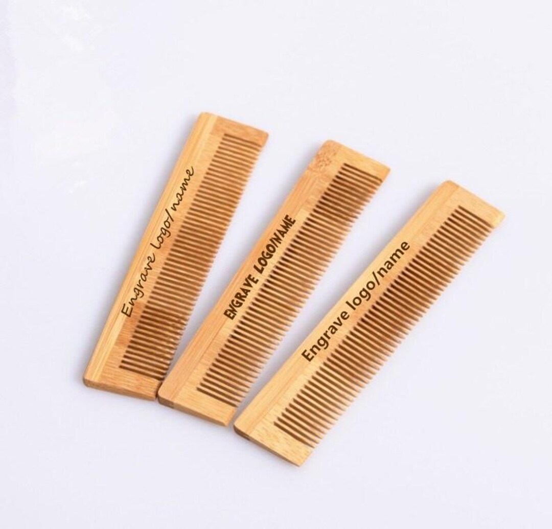 Personalized Customize Logo-handmade Mini Bamboo Wood Comb Fine Tooth ...