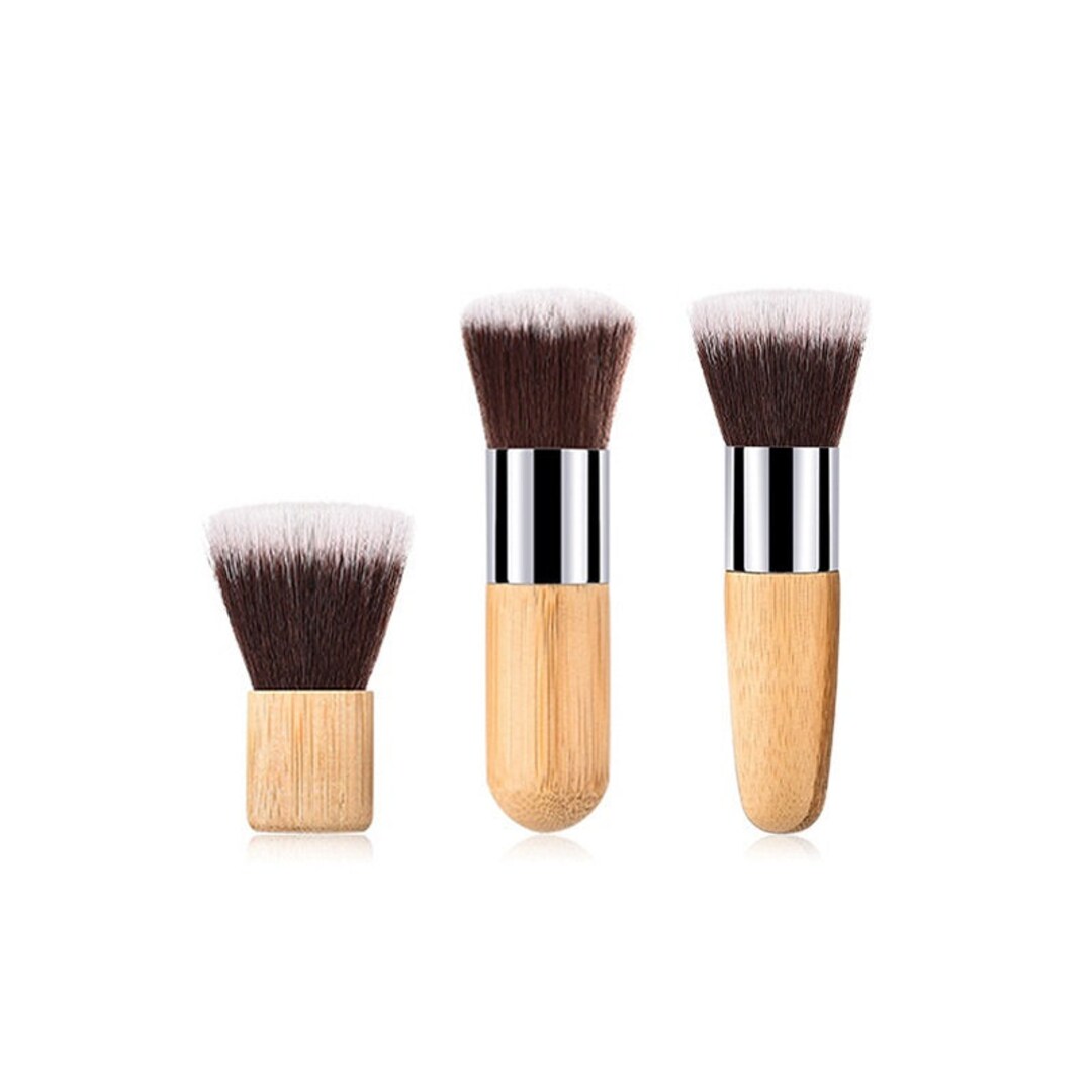 Engrave Your Logo-handmade Makeup Brush Bamboo Handle Man-made Fiber ...