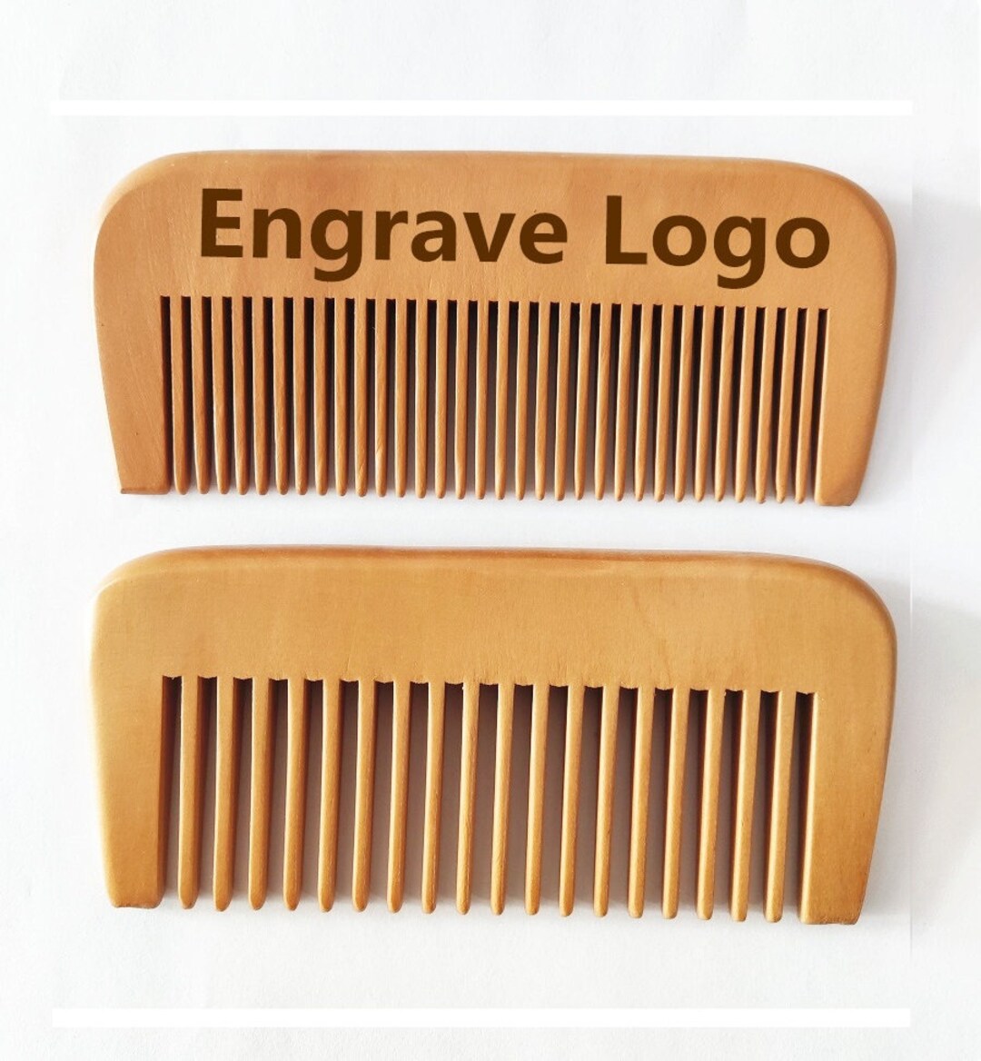 Personalized Customize Logo Combs-handmade Fine/wide Tooth Wood Comb ...