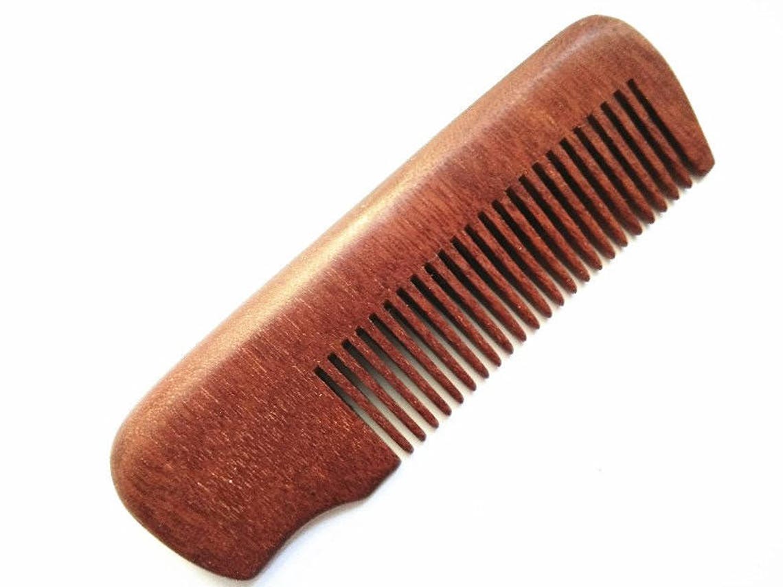 Personalized Your Logo -handmade Wood Fine Tooth Comb Red Women Hair ...