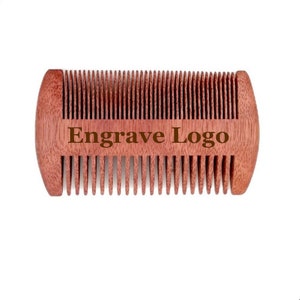 Personalized Customize Logo -handmade Redsandalwood Comb Two Sides ...