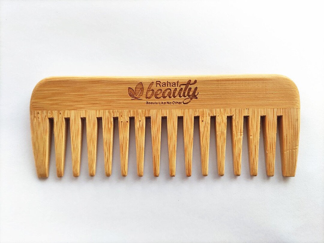 Personalized Bamboo Wood Comb: Custom Laser Engraved Wide Tooth Comb - Etsy