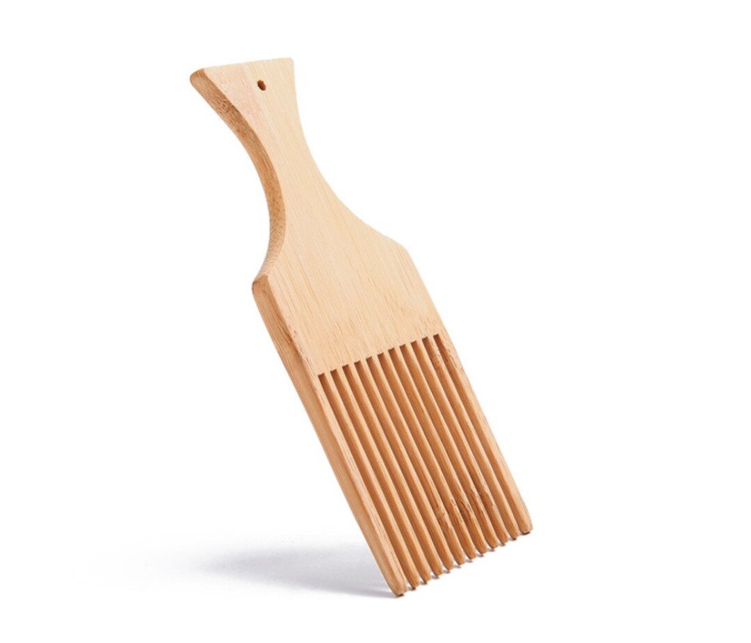Personalized Customize Logo-bamboo Comb Wide Tooth Beard Care Comb Fork ...