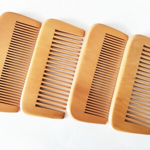 Personalized Customize Logo Combs-handmade Fine/wide Tooth Wood Comb ...