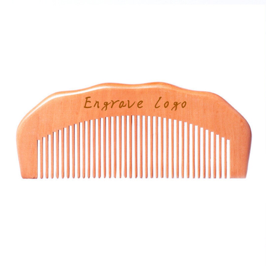 Personalized Customize Logo Combs-handmade Fine Tooth Wood Comb Beard ...