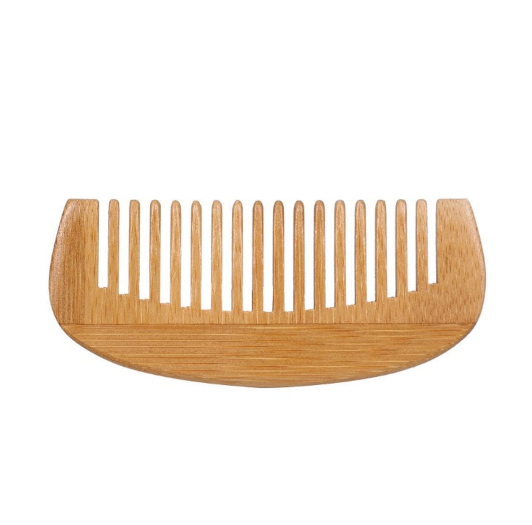 Personalized Bamboo Beard Comb: Wide Tooth, Custom Laser Engraved Hair ...