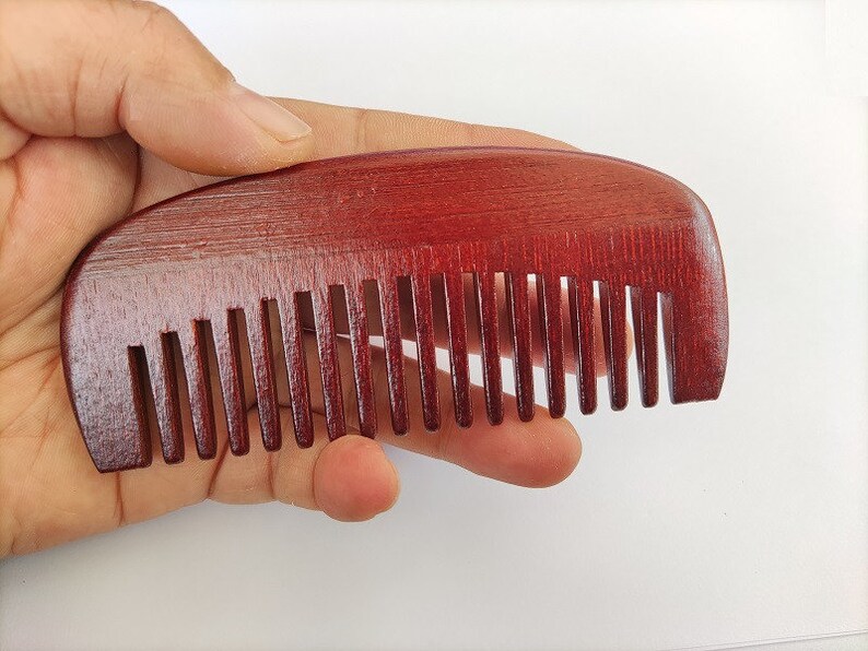 Customize Logo-handmade Red Bamboo Wood Beard Comb Wide Tooth | Etsy