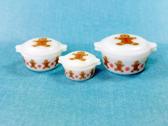 Pyrex Inspired Gingerbread Man Bakeware This is a 1:12 Scale - Etsy