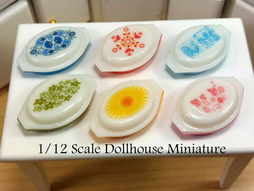 Pyrex Divided Bowls - This is a 1/12 Scale Dollhouse Miniature - Etsy