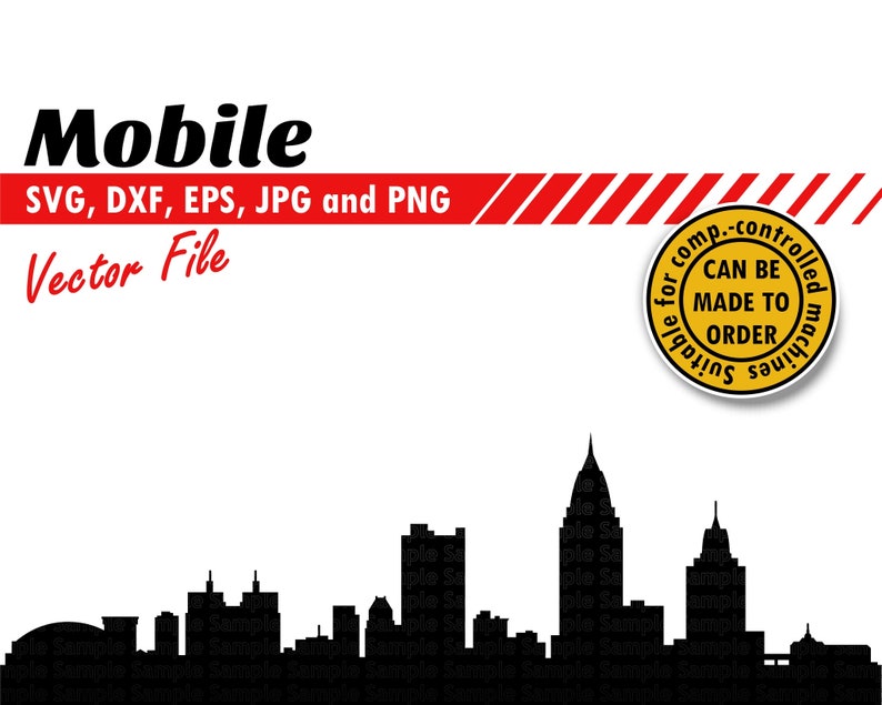 Mobile Skyline Svg Eps Dxf Jpg Png. City Silhouette Clip - Etsy