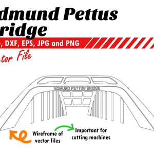 Edmund Pettus Bridge Svg, Dxf, Eps, Jpg, Png File | Alabama Through ...