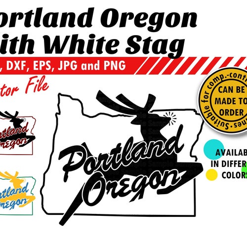 Portland Skyline Svg Dxf Eps Jpg Png File City - Etsy