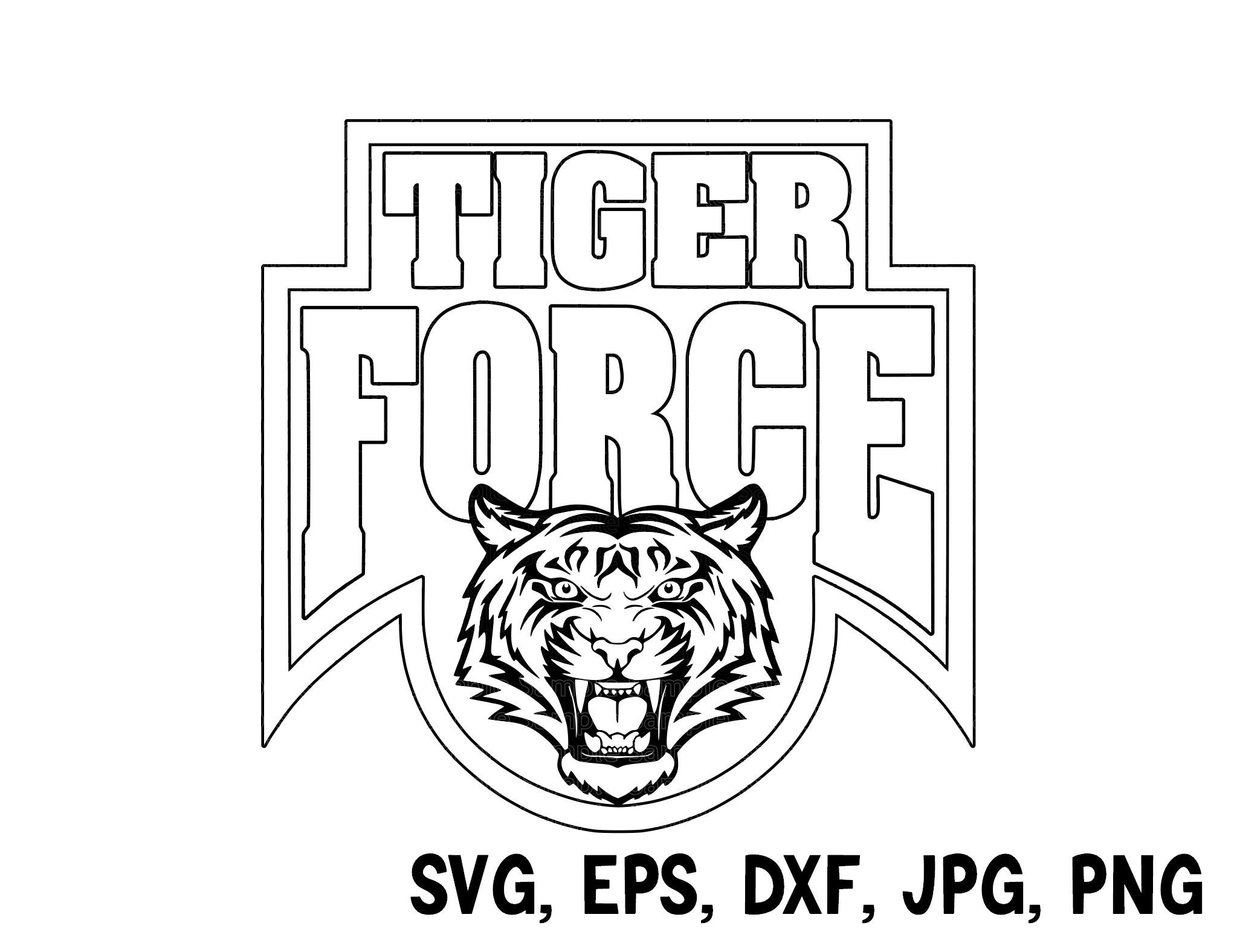 Tiger Force Logo Svg Dxf Eps Jpg Png. G.I. Joe Action - Etsy UK