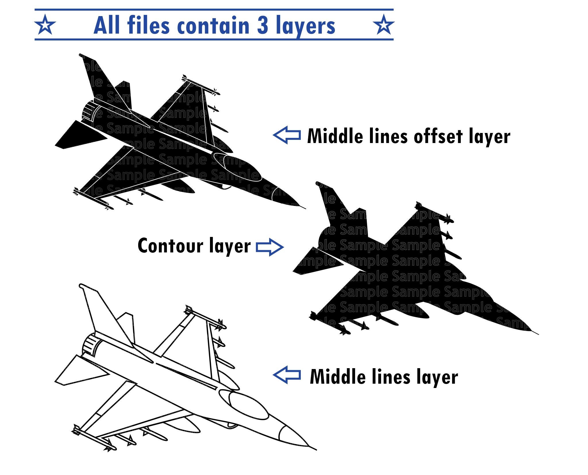 F 16 Fighting Falcon Jet Svg Dxf Eps Jpg and Png. Aircraft - Etsy