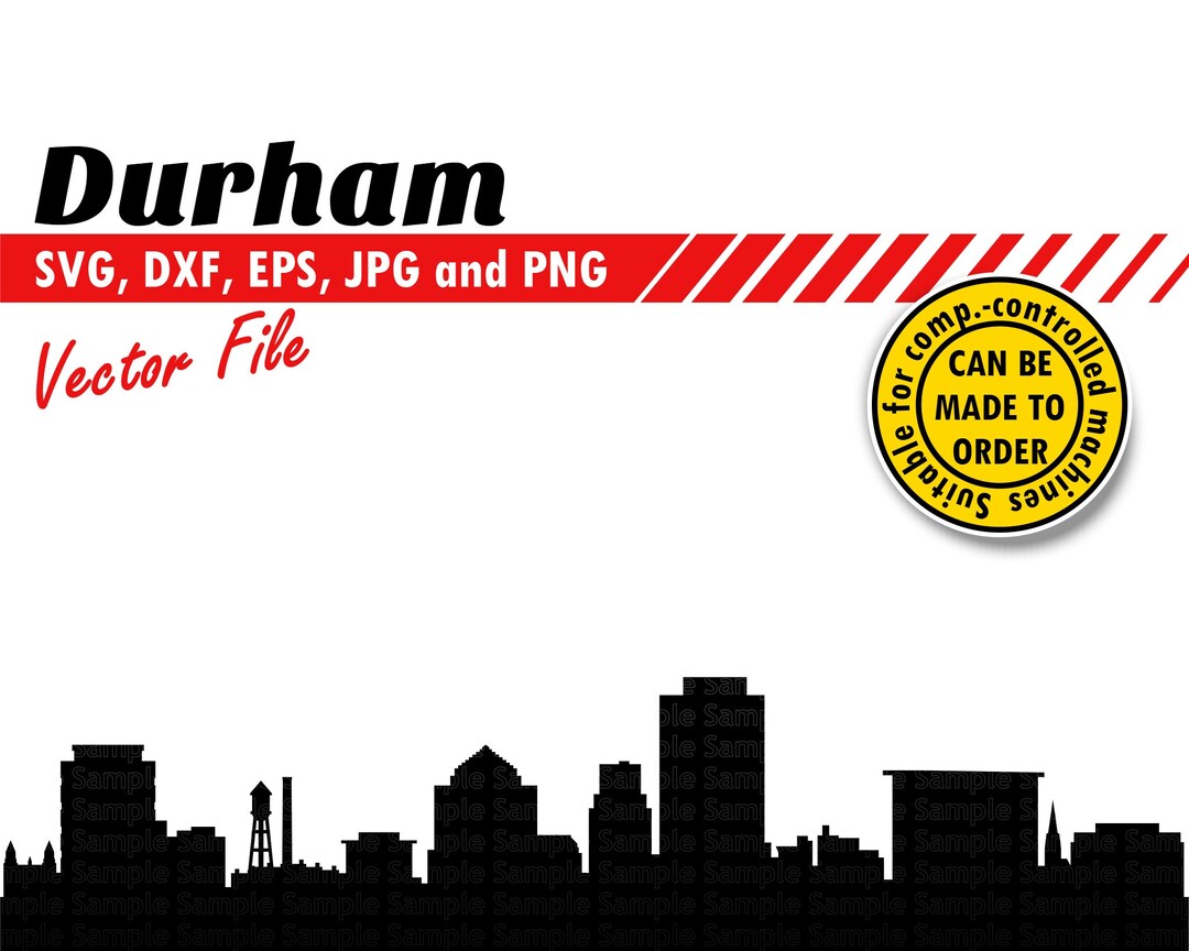 Durham Skyline Svg, Eps, Dxf, Jpg, Png. City Silhouette for Printing ...