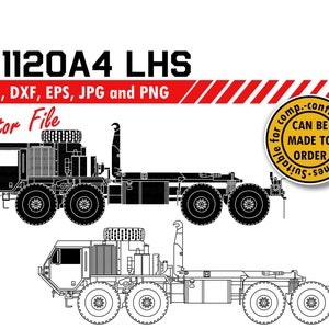 M1120A4 LHS HEMTT Svg Dxf Eps Jpg Png. 8x8 Truck Clipart & - Etsy
