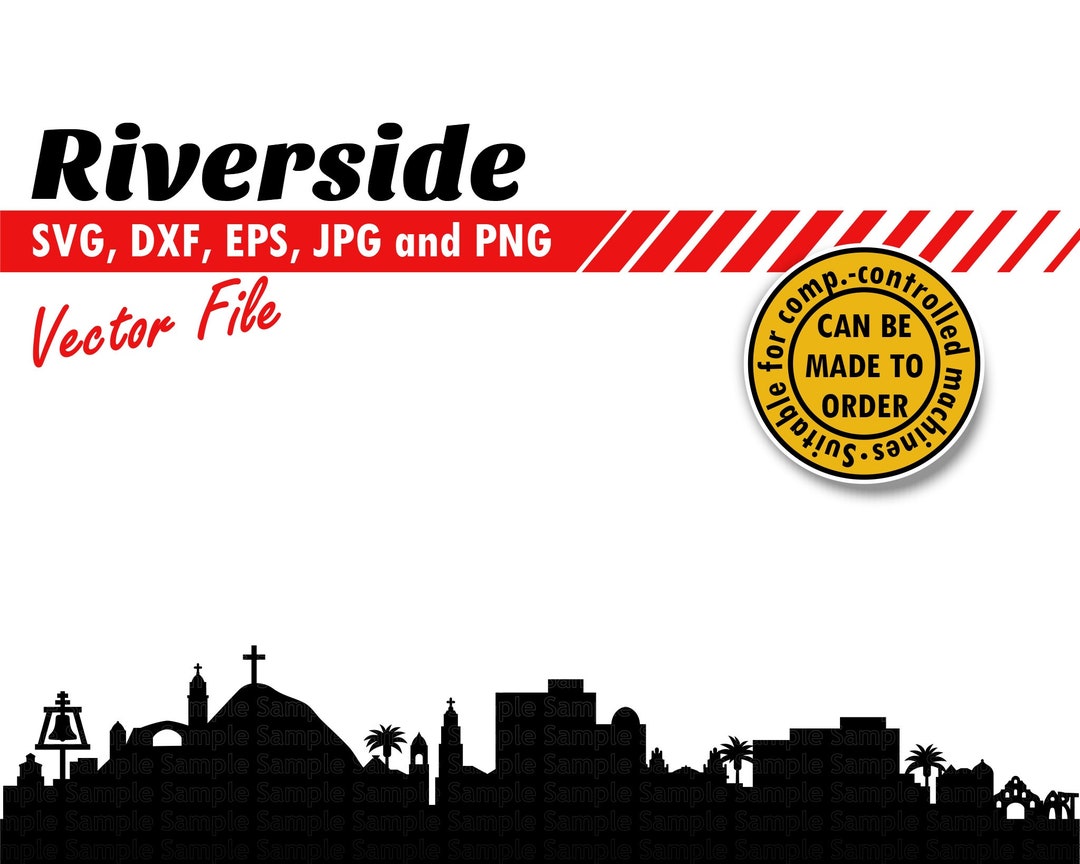 Riverside Skyline Svg, Eps, Dxf, Jpg, Png. Cityscape Silhouette Clipart ...