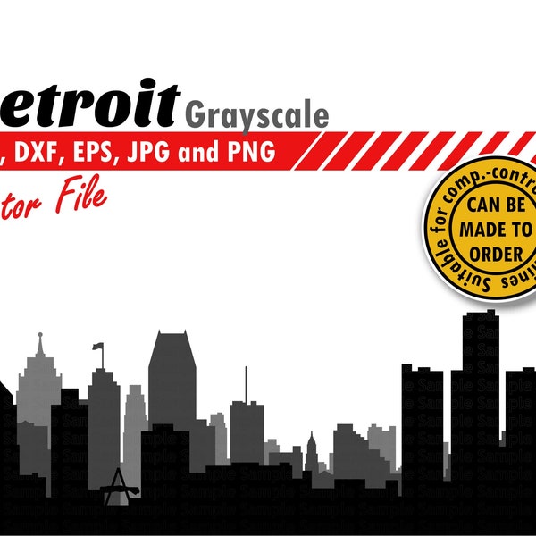 Detroit Skyline Svg - Etsy
