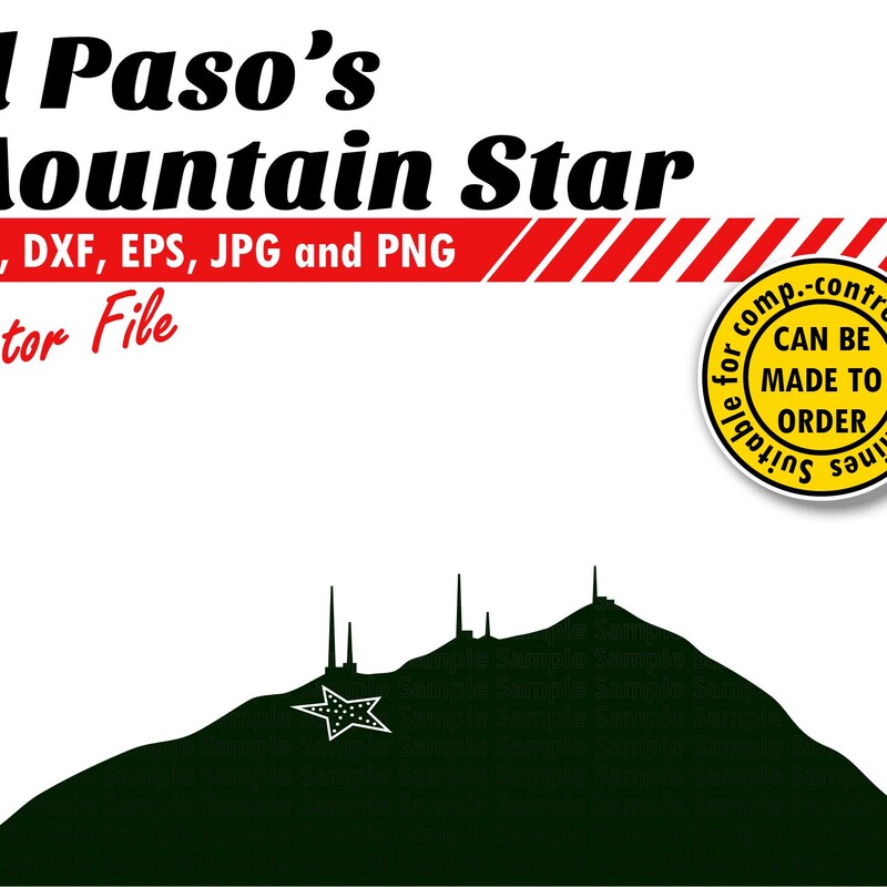 El Paso Franklin Mountain Art - Etsy
