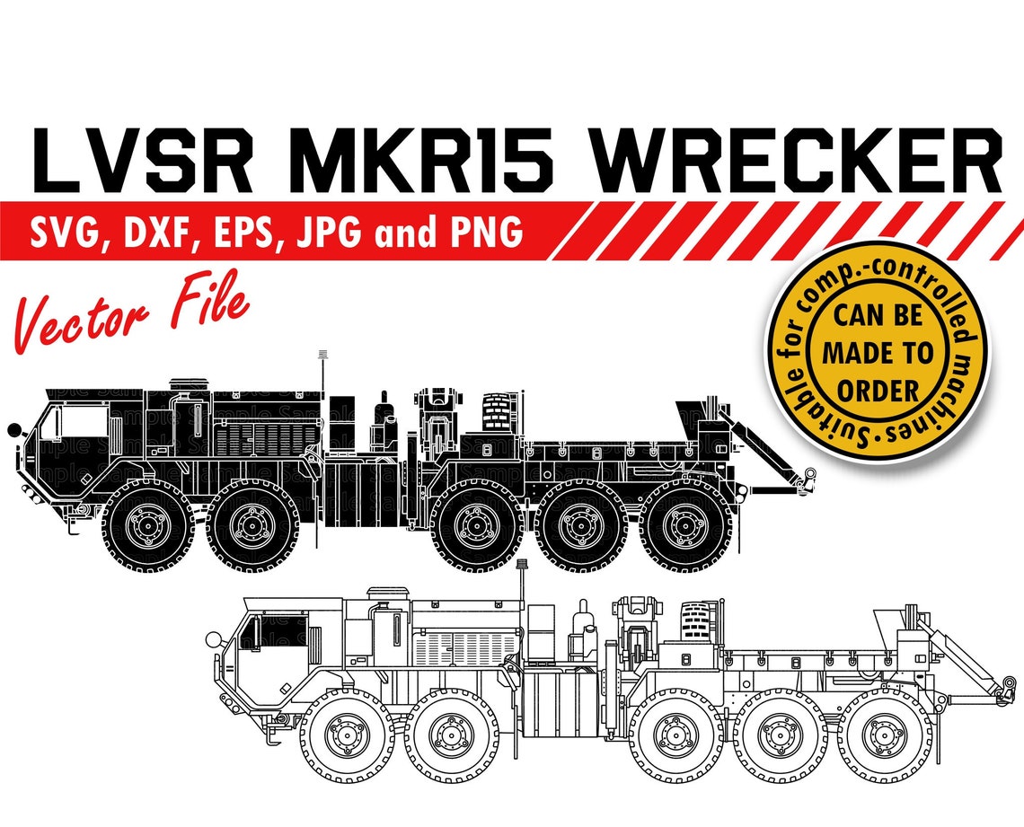 LVSR MKR15 Wrecker Svg Dxf Eps Jpg Png. Recuperación - Etsy España