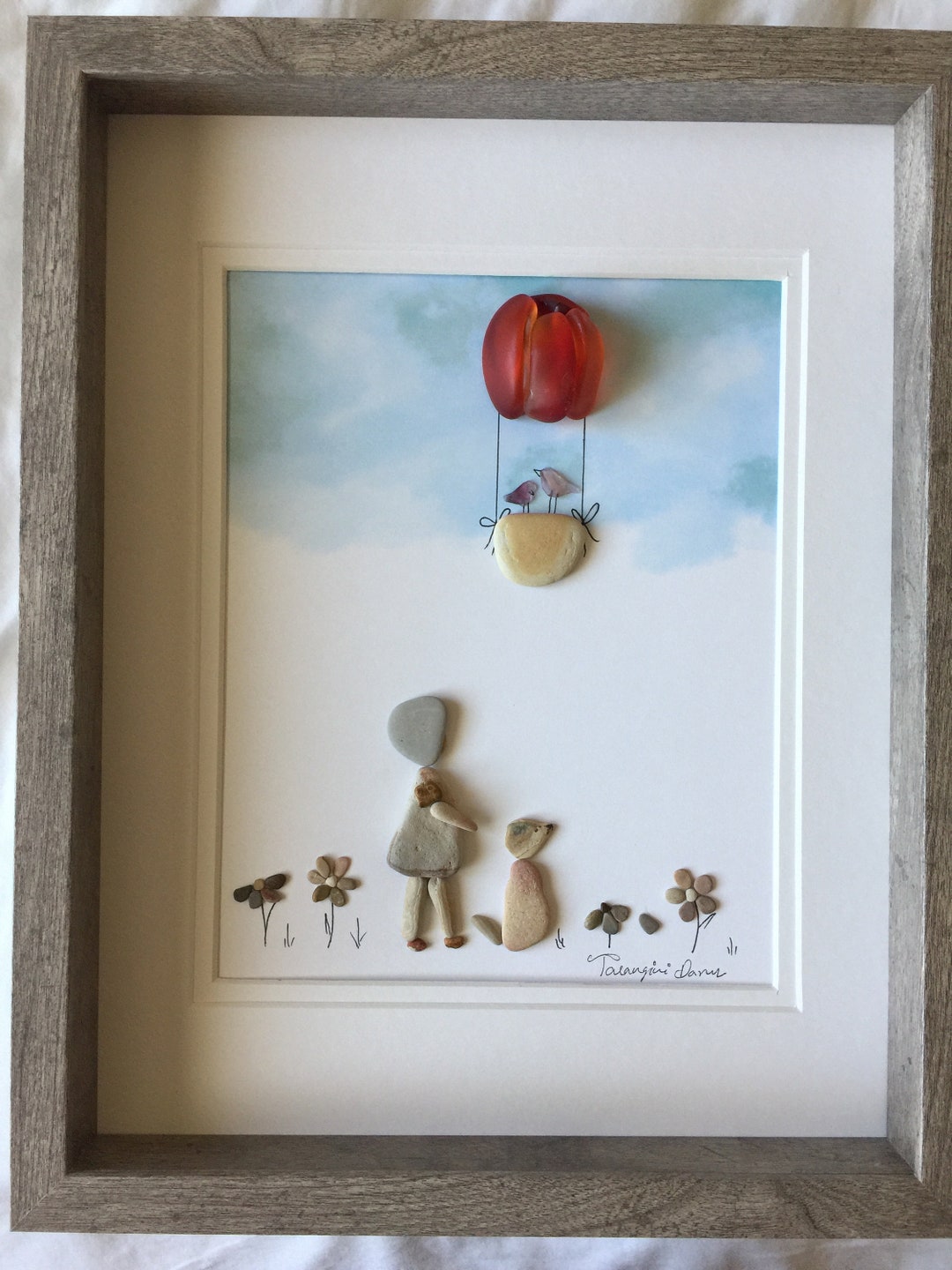 Hot Air Balloon Pebble Art - Etsy