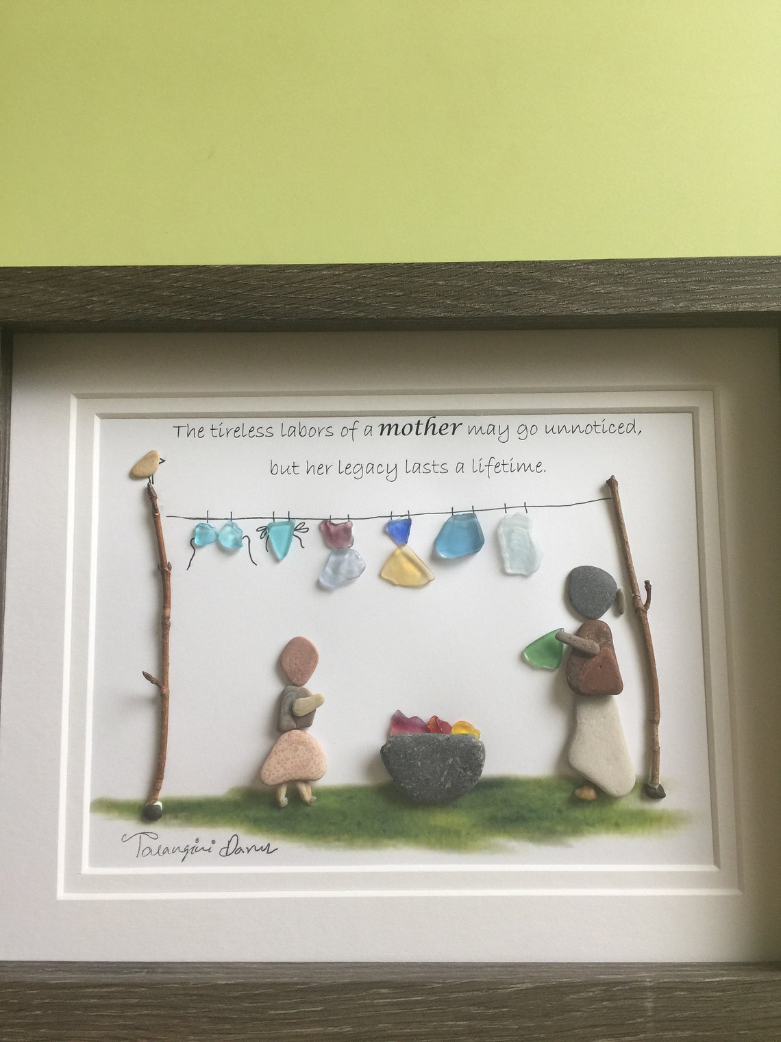 Laundry Pebble Art, Mother Pebble Art - Etsy